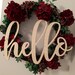 Hello Sign Laser Cut Wood Word Sign Unfinished - Etsy