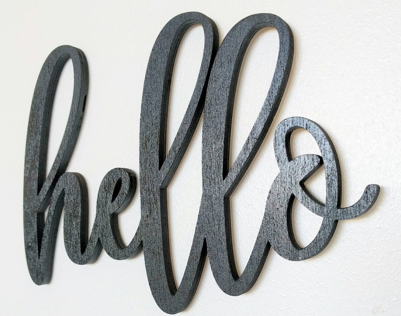 Hello Sign Laser Cut Wood Word Sign Unfinished | Etsy