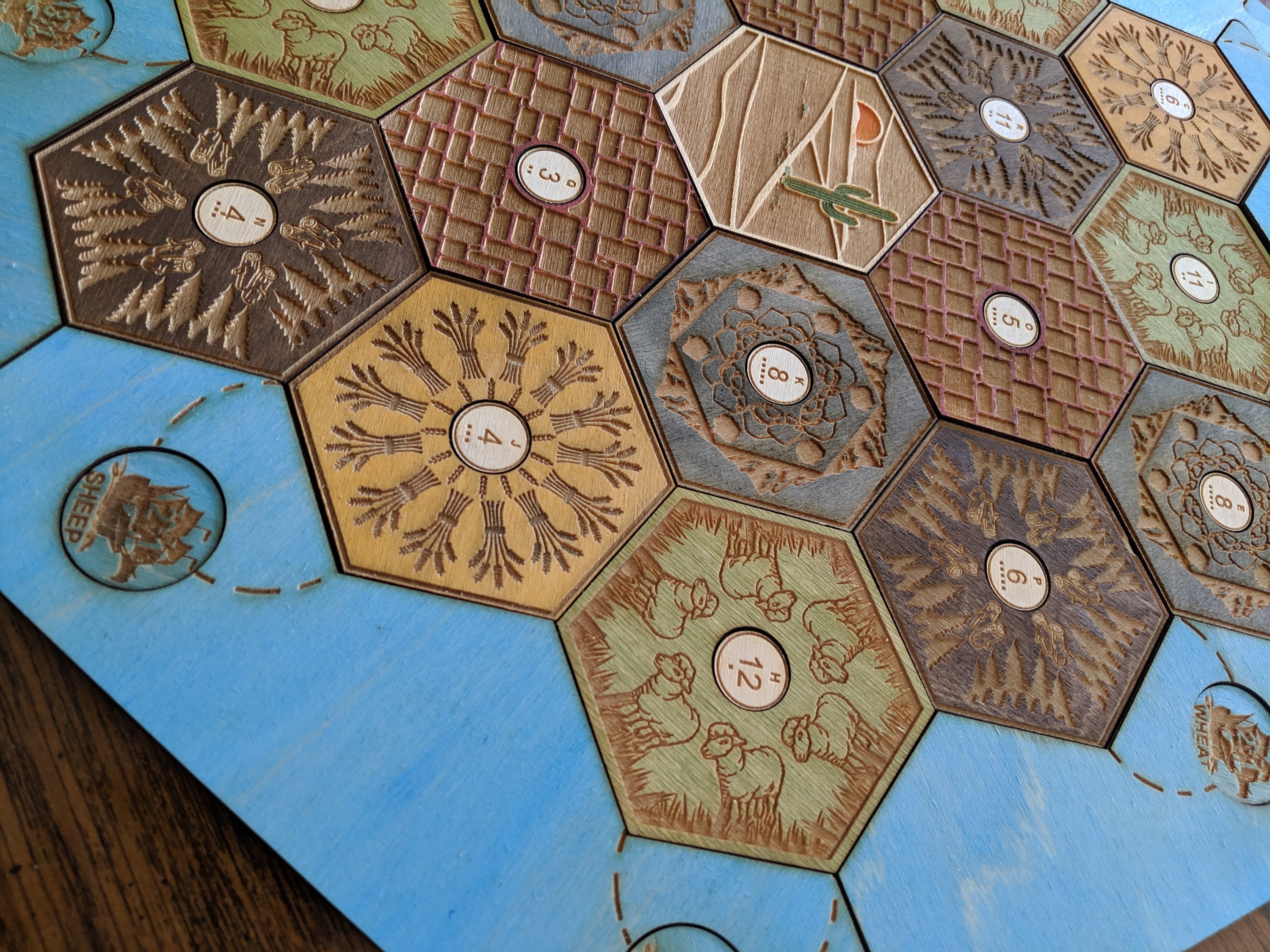 Custom made settlers of catan board - warsalo