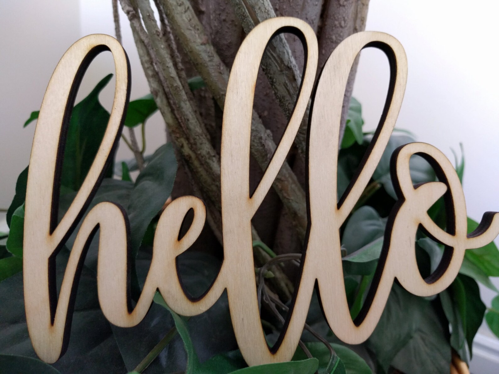 Hello Sign Laser Cut Wood Word Sign Unfinished | Etsy