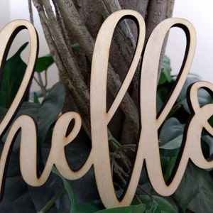Hello Sign Laser Cut Wood Word Sign Unfinished - Etsy