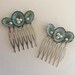 Silver Mermaid Hair Combs, Set of 2 Natural Limpet Shells, Pearls ...