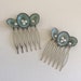 Silver Mermaid Hair Combs, Set of 2 Natural Limpet Shells, Pearls ...