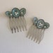 Silver Mermaid Hair Combs, Set of 2 Natural Limpet Shells, Pearls ...