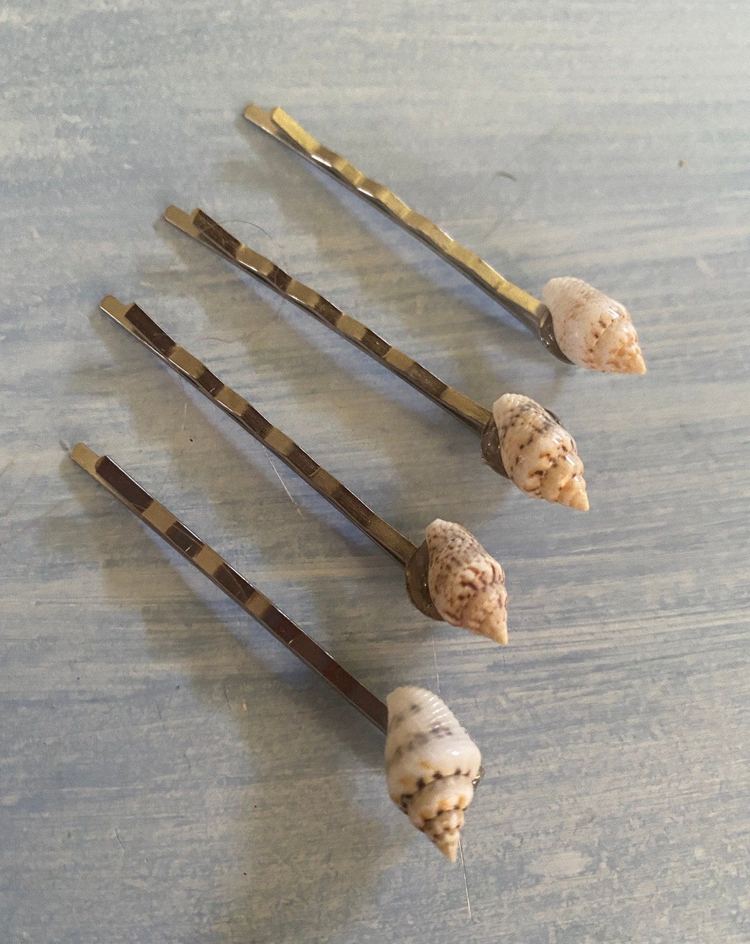 Sea Shell Silver Hair Pins Shell Hair Accessory, Set of 4 Ocean Hair ...