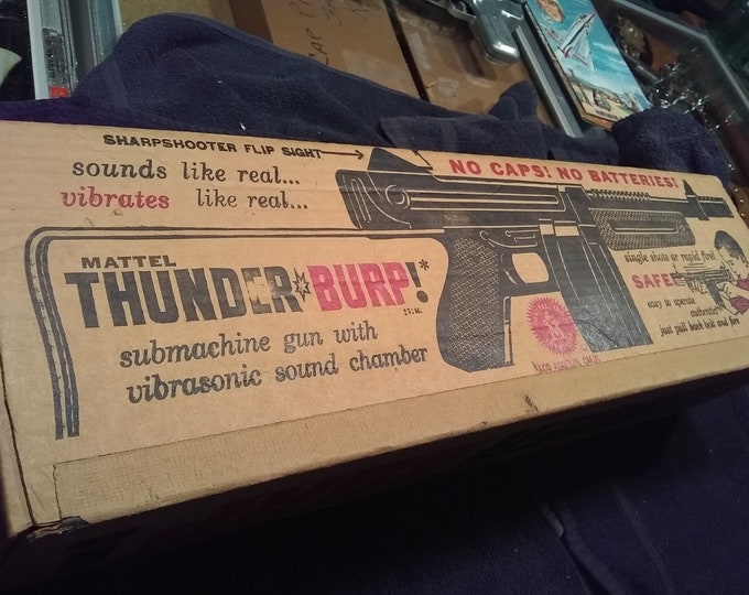 1960's Mattel Thunder Burp Submachine Gun - in Box With Shoulder ...