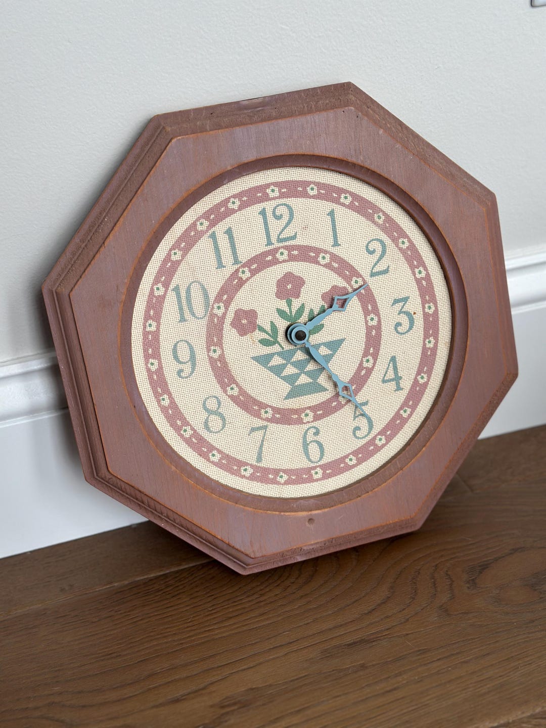Vintage Floral Wall Clock | Cottagecore Farmhouse Decor, 11" - Etsy