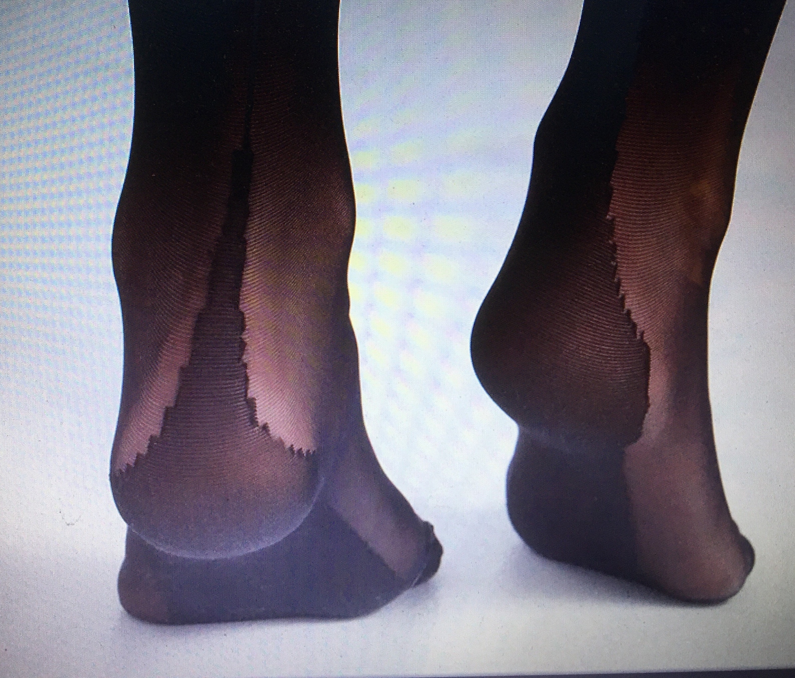Point Heel Seamed Pantyhose By Dim Paris Etsy