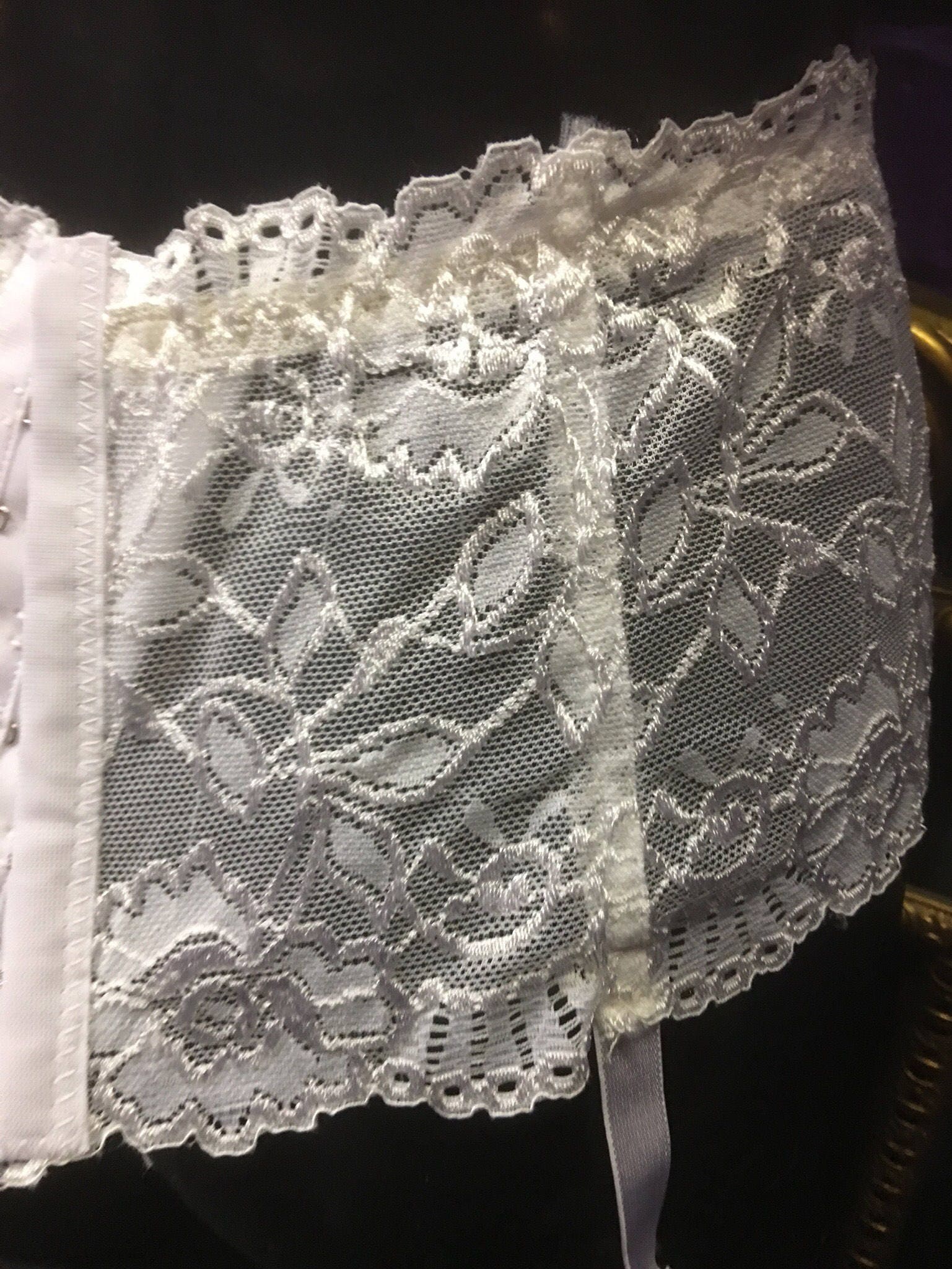 Vintage French Deep Lace 4 Strap Garter Belt for Stockings | Etsy