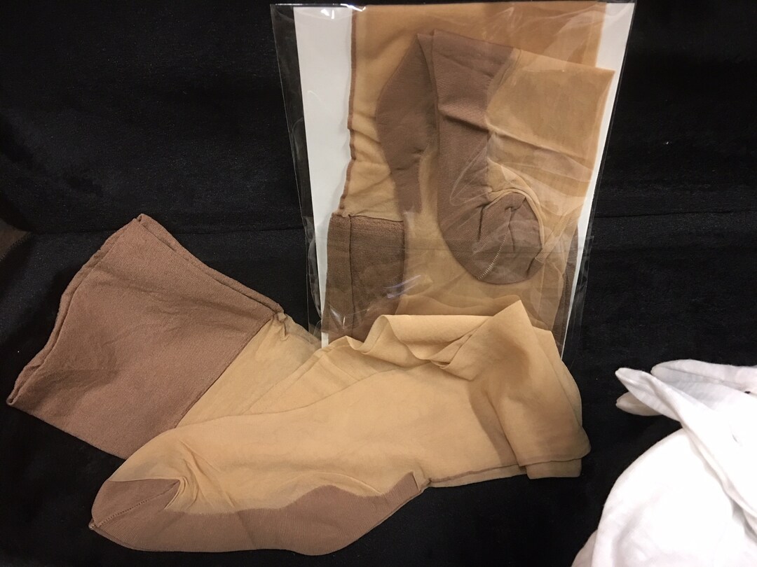 Genuine Cuban Heel Vintage Stockings With Contrast Seams, Heels, Soles ...