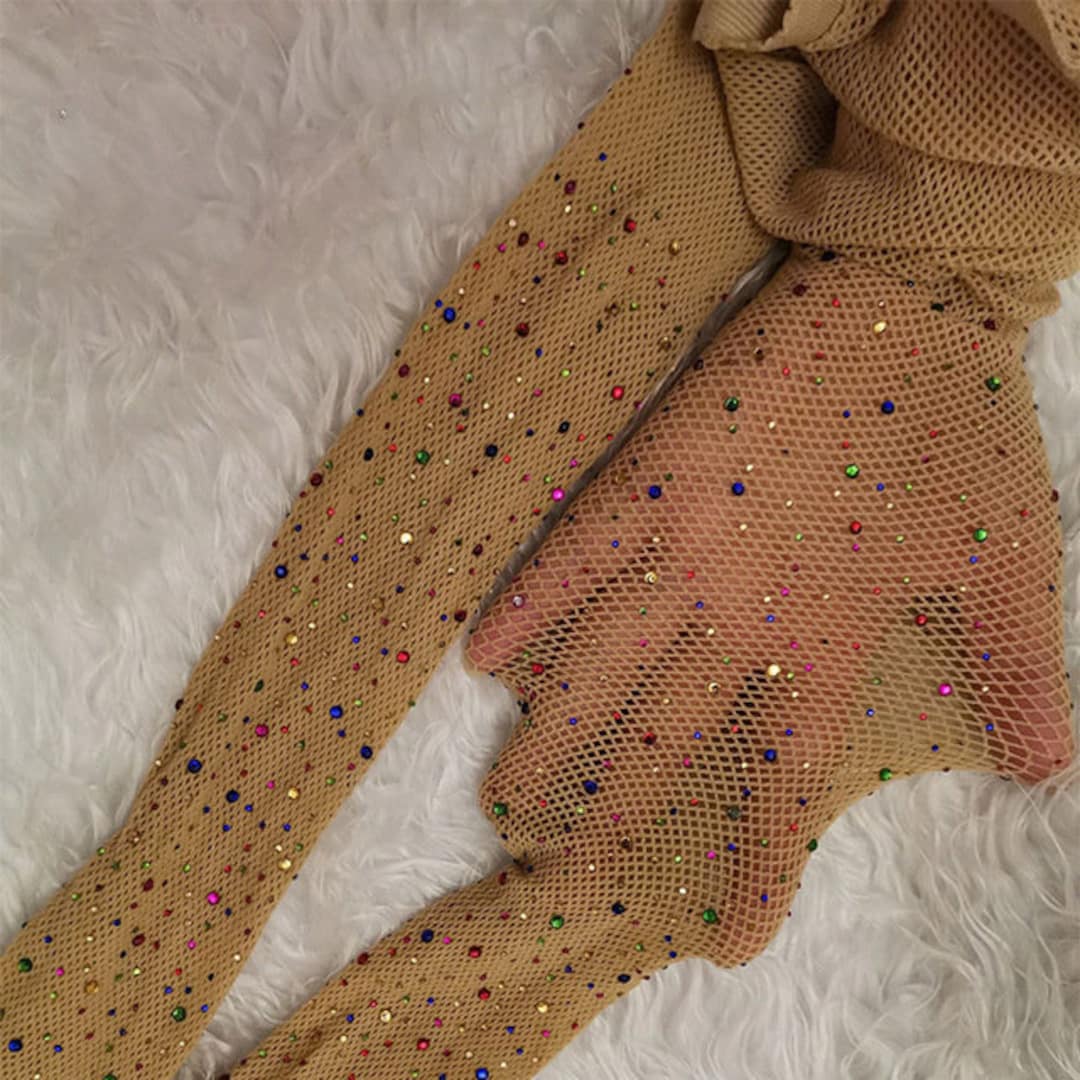 Rare Vintage Rhinestone Fishnet Tights (goth Wedding Etc) (four Styles ...