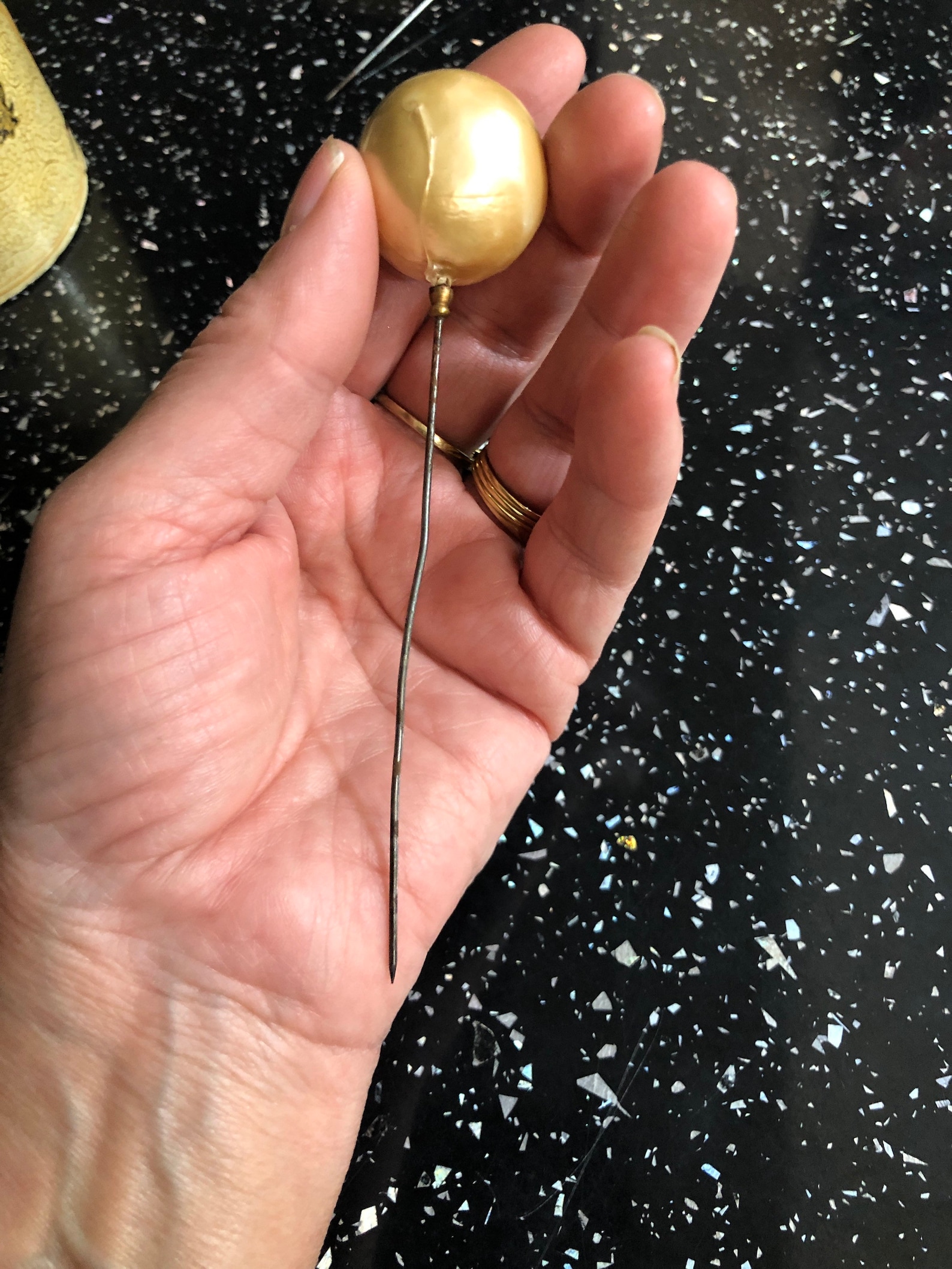 Antique Large Round Hat Pin. Don’t Lose Your Hat! Wedding, Race Day ...