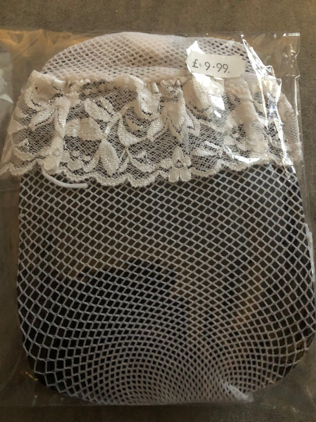 Wunderschöne Weiß Micronet Fischnetz Spitze Top Strümpfe, perfekt für ...