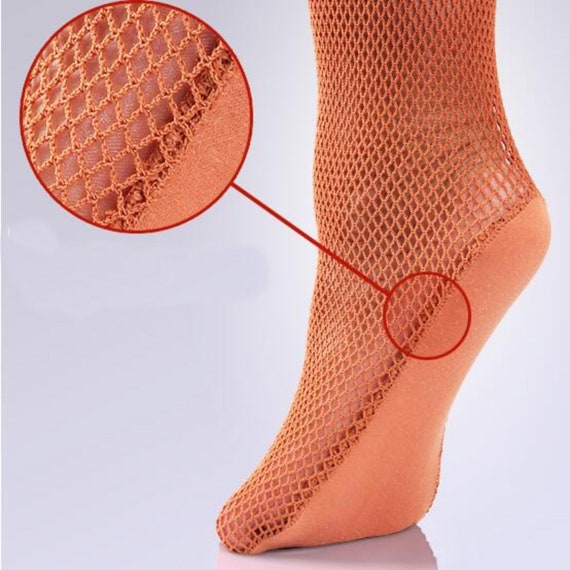 Rare Vintage Dance Solid Foot Professional Fishnet Pa… - Gem