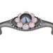 3 Inch Crystal Flower Drawer Pull; Pink Opal Rhinestone Nickel Cabinet ...