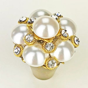 Unique Decorative Cabinet Knob Crystal White Sparkly Cluster Pearl; 1 ...