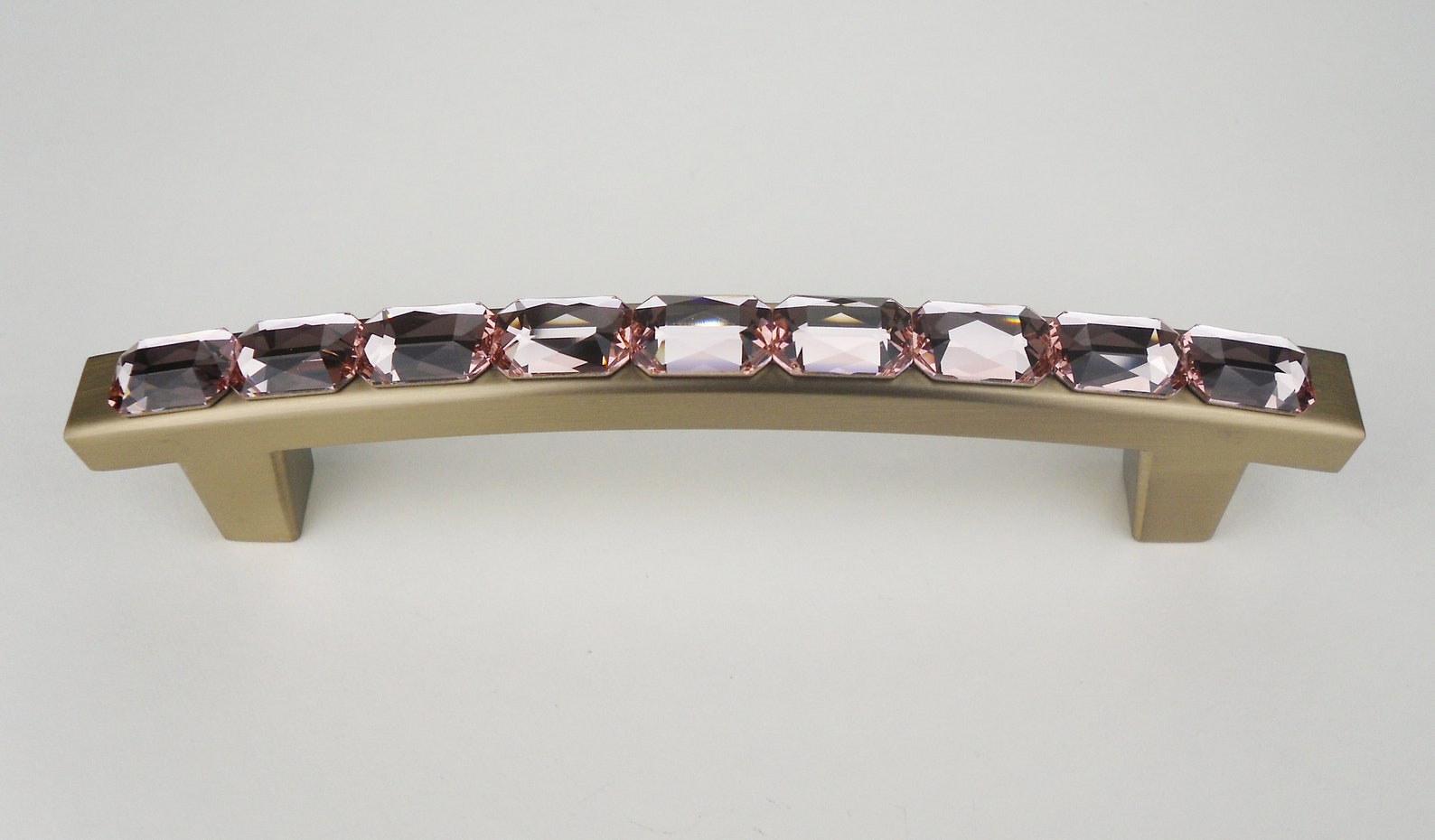 4 Crystal Drawer Pull Rhinestone Colors on Champagne | Etsy