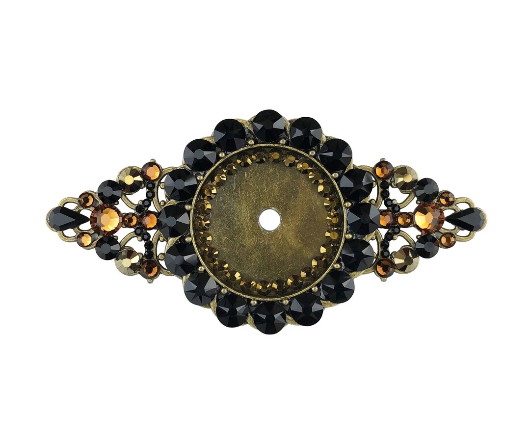 Cabinet Knob Backplate - Crystal Antique Bronze; Decorative Cupboard ...