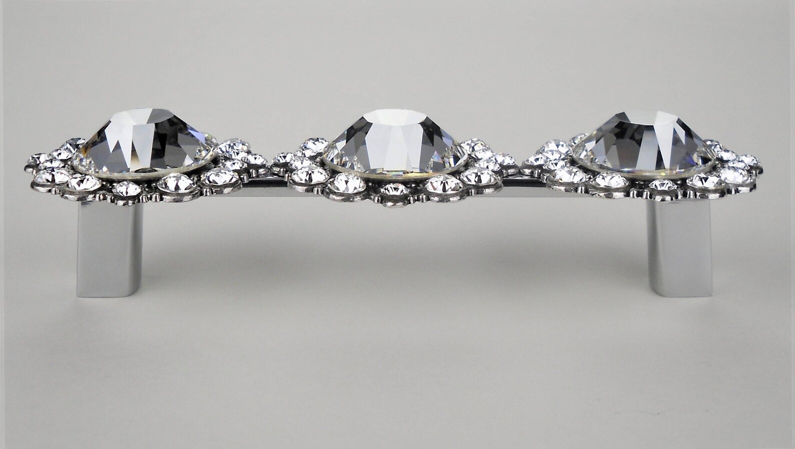 4 Crystal Drawer Pull Large Rhinestone Chrome Cabinet - Etsy