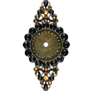 Cabinet Knob Backplate - Crystal Antique Bronze; Decorative Cupboard ...