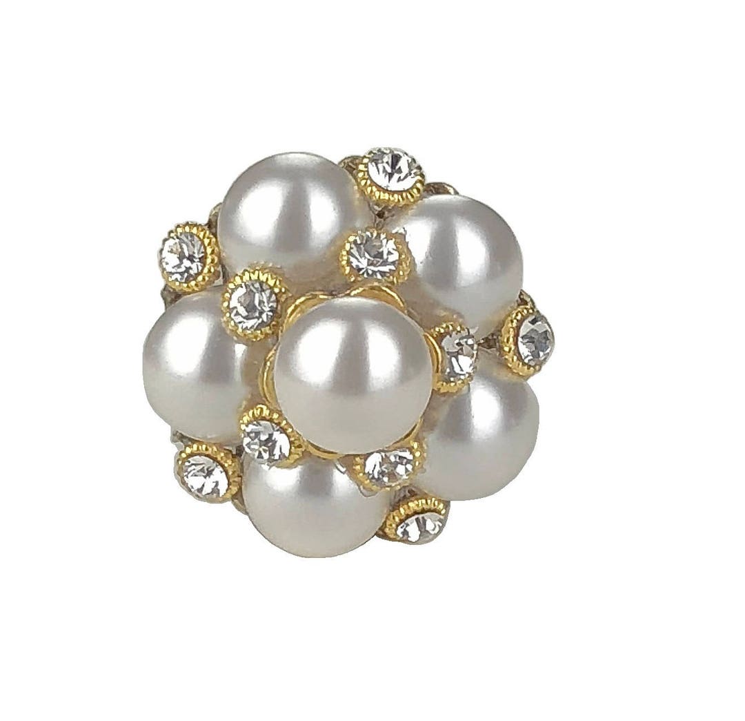 Unique Decorative Cabinet Knob Crystal White Sparkly Cluster Pearl; 1 ...