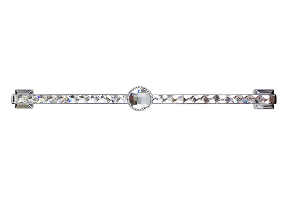10 Crystal Drawer Pull Large Rhinestone Long Chrome - Etsy