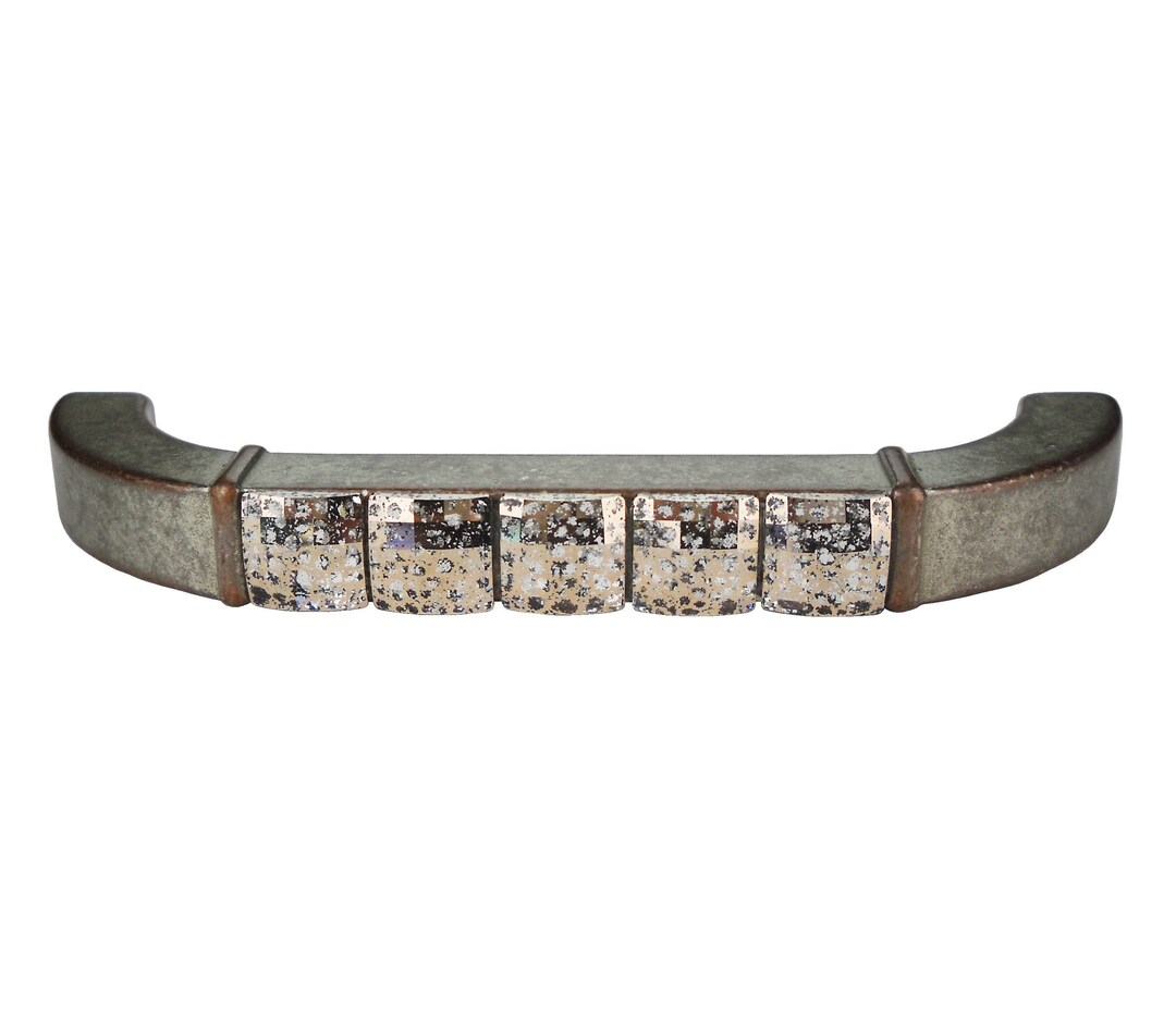 3 3/4" Crystal Drawer Pull; Rhinestone Weathered Nickel Cabinet Handle ...