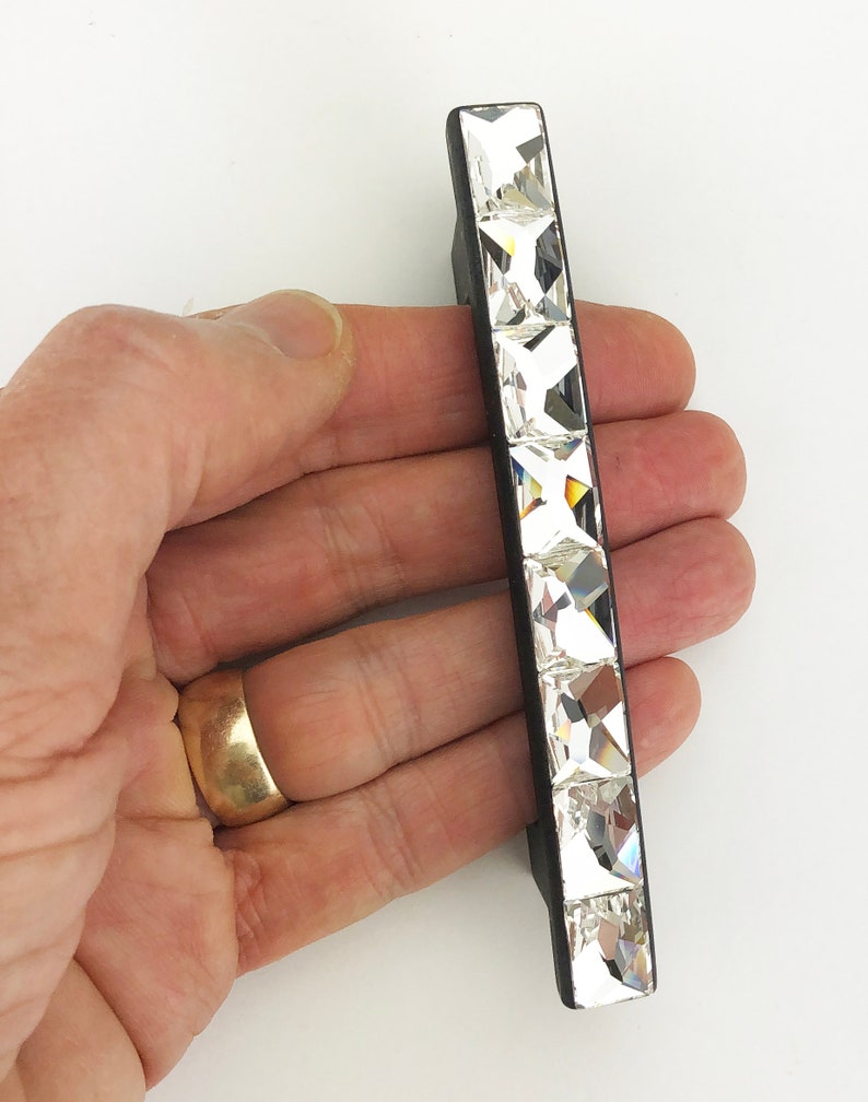3 Inch Crystal Drawer Pull; Many Rhinestone Colors Iron Cabinet Handle ...