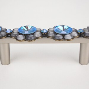 2 1/2 Inch Crystal Drawer Pull Many Rhinestone Colors Cabinet | Etsy