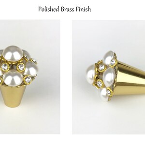 Unique Decorative Cabinet Knob Crystal White Sparkly Cluster Pearl; 1 ...