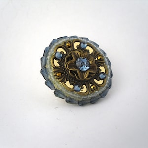 Decorative Crystal Knob Denim Blue Czech Glass Beads; Unique Kitchen ...