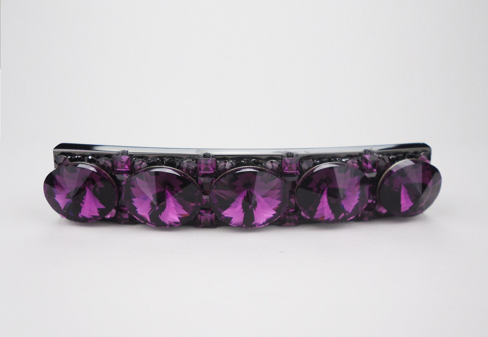 3 Inch Amethyst Crystal Drawer Pull Rhinestone Nickel Cabinet - Etsy