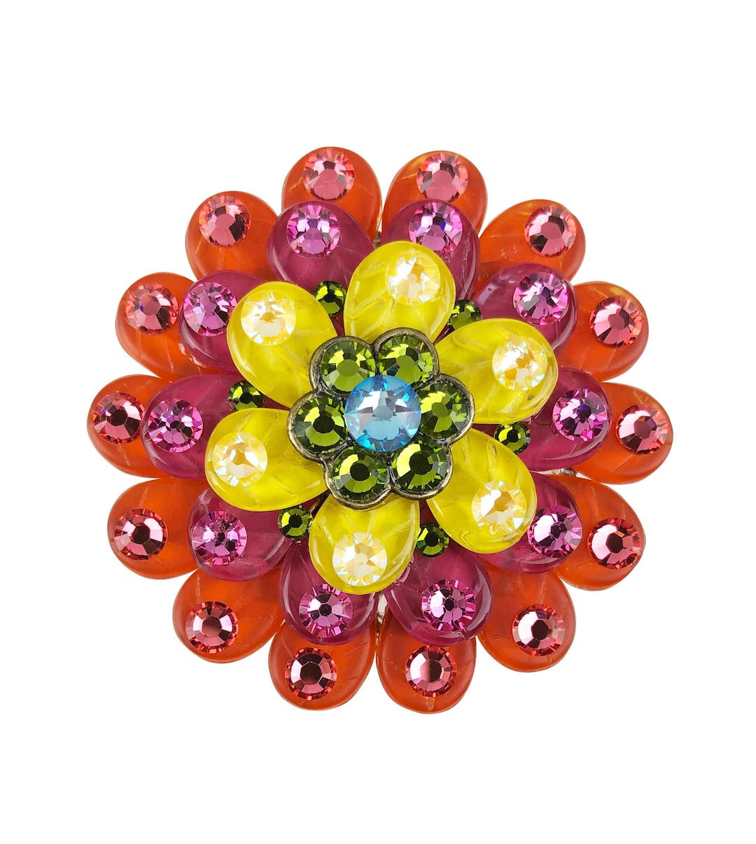 Cabinet Knob Crystal Colorful Czech Glass Flower; Decorative Kitchen ...