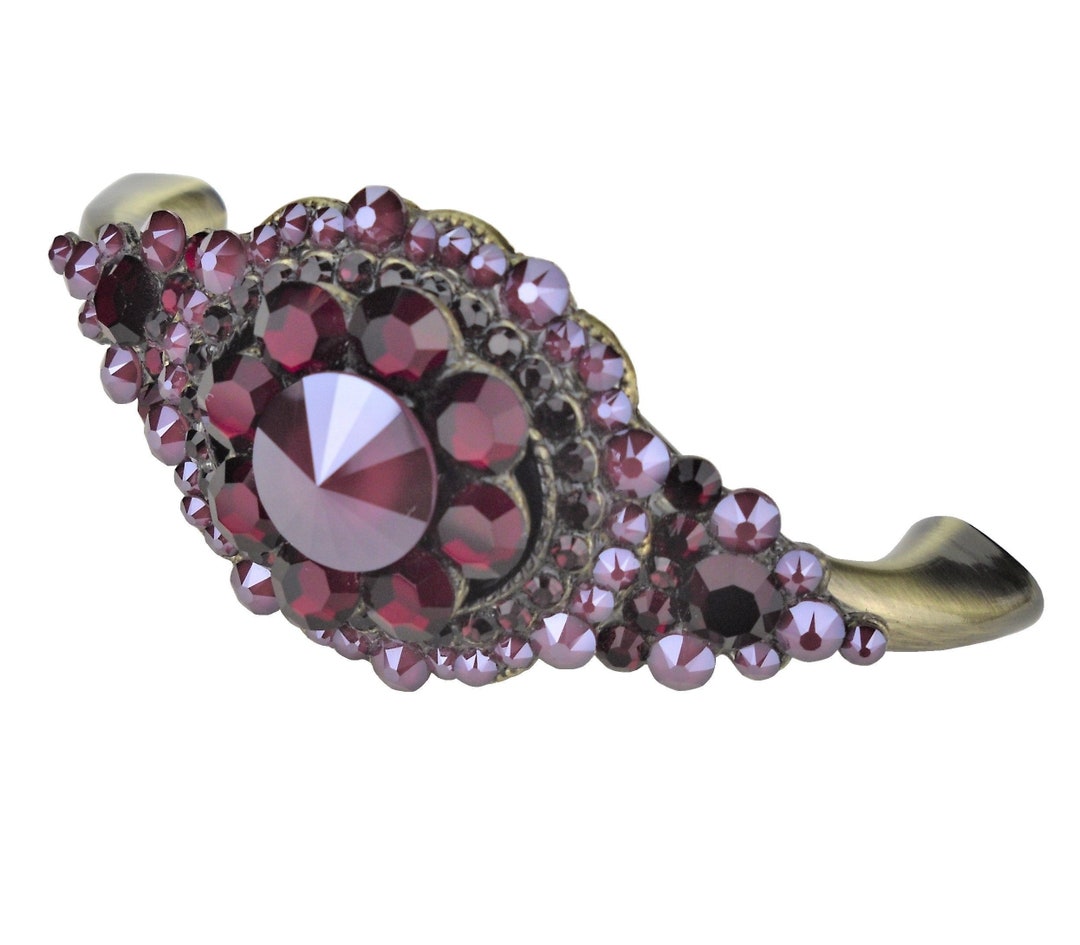 3 Inch Crystal Drawer Pull Rhinestone Antique Brass Cabinet - Etsy