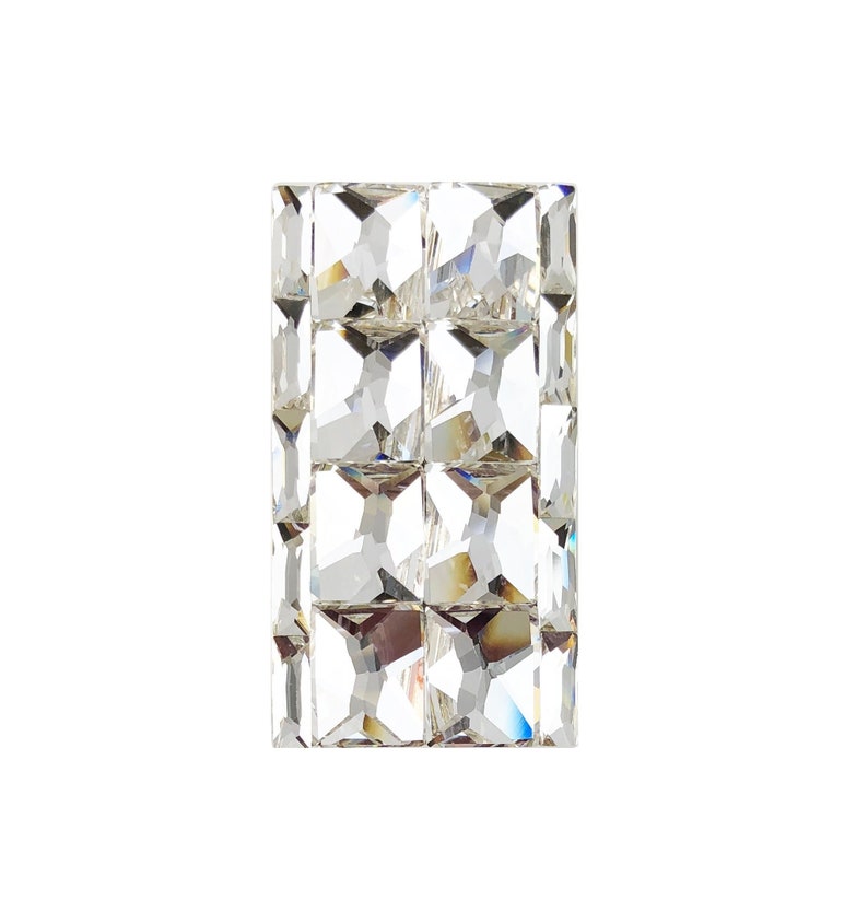 5/8 Crystal Drawer Pull Rhinestone Satin Nickel Cabinet - Etsy