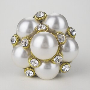 Unique Decorative Cabinet Knob Crystal White Sparkly Cluster Pearl 1 ...