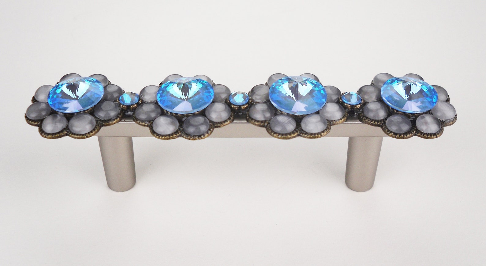 2 1/2 Inch Crystal Drawer Pull; Many Rhinestone Colors Cabinet Handle ...