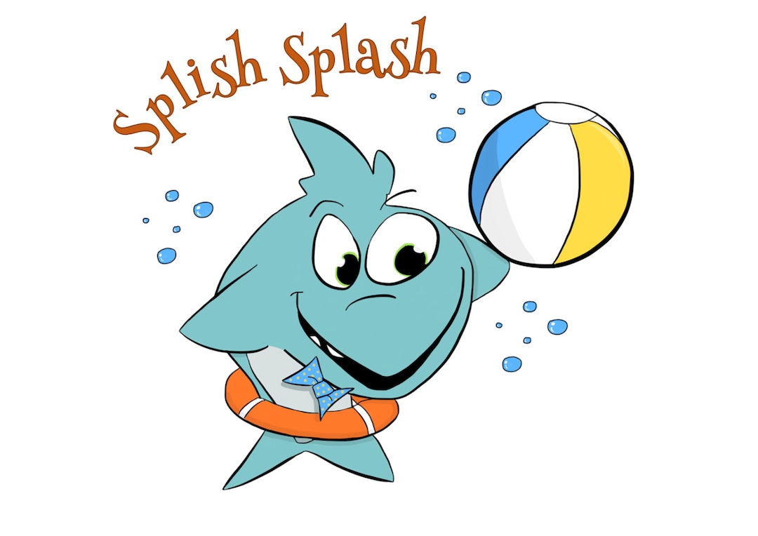 Kids Bathroom Wall Art Print, Shark, Splish Splash, Digital - Etsy