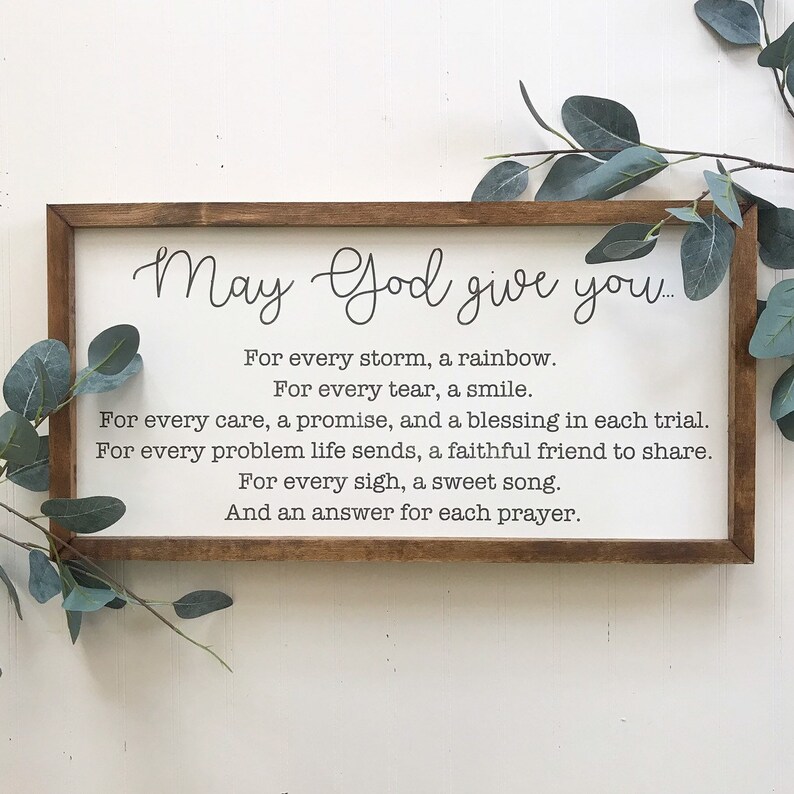 May God Give You Sign Scripture Wall Decor Scripture Wall | Etsy