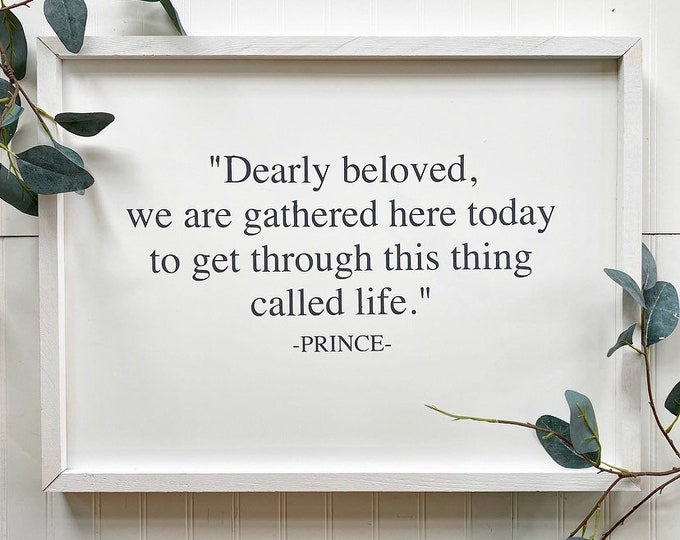 Dearly Beloved Prince Sign, Playroom Sign, Playroom Wall Decor, Kids ...