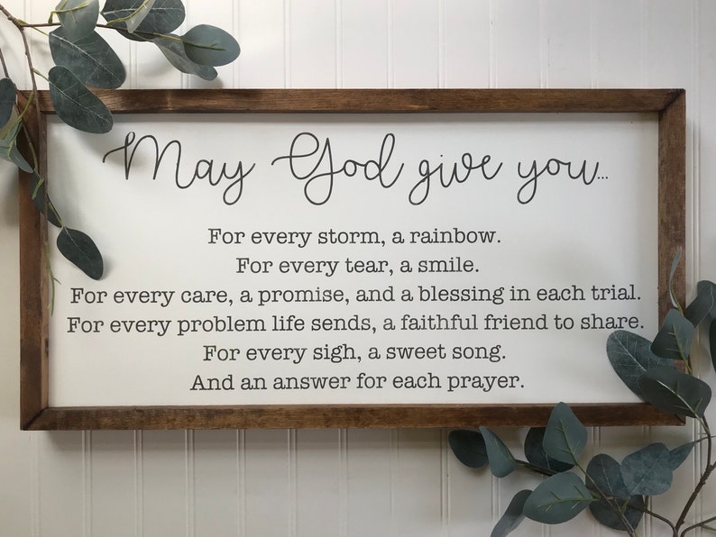 May God Give You Sign Scripture Wall Decor Scripture Wall | Etsy