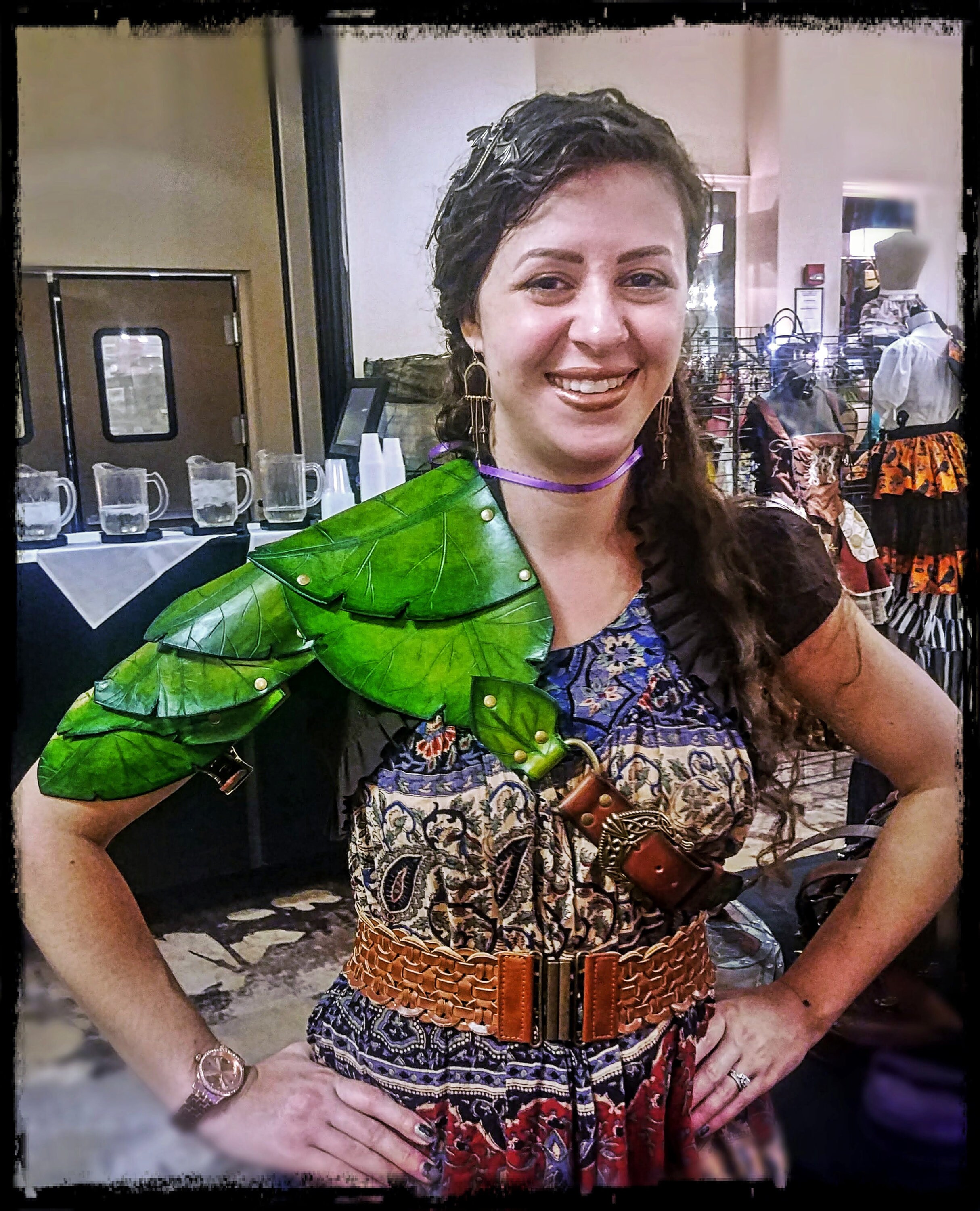 Pauldron: Leaf Faerie Armor, Leather, Handcrafted - Etsy