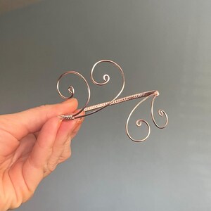 Arm Cuff Rose Gold Swirly Design Arm Band Wire Wrapped Adjustable ...