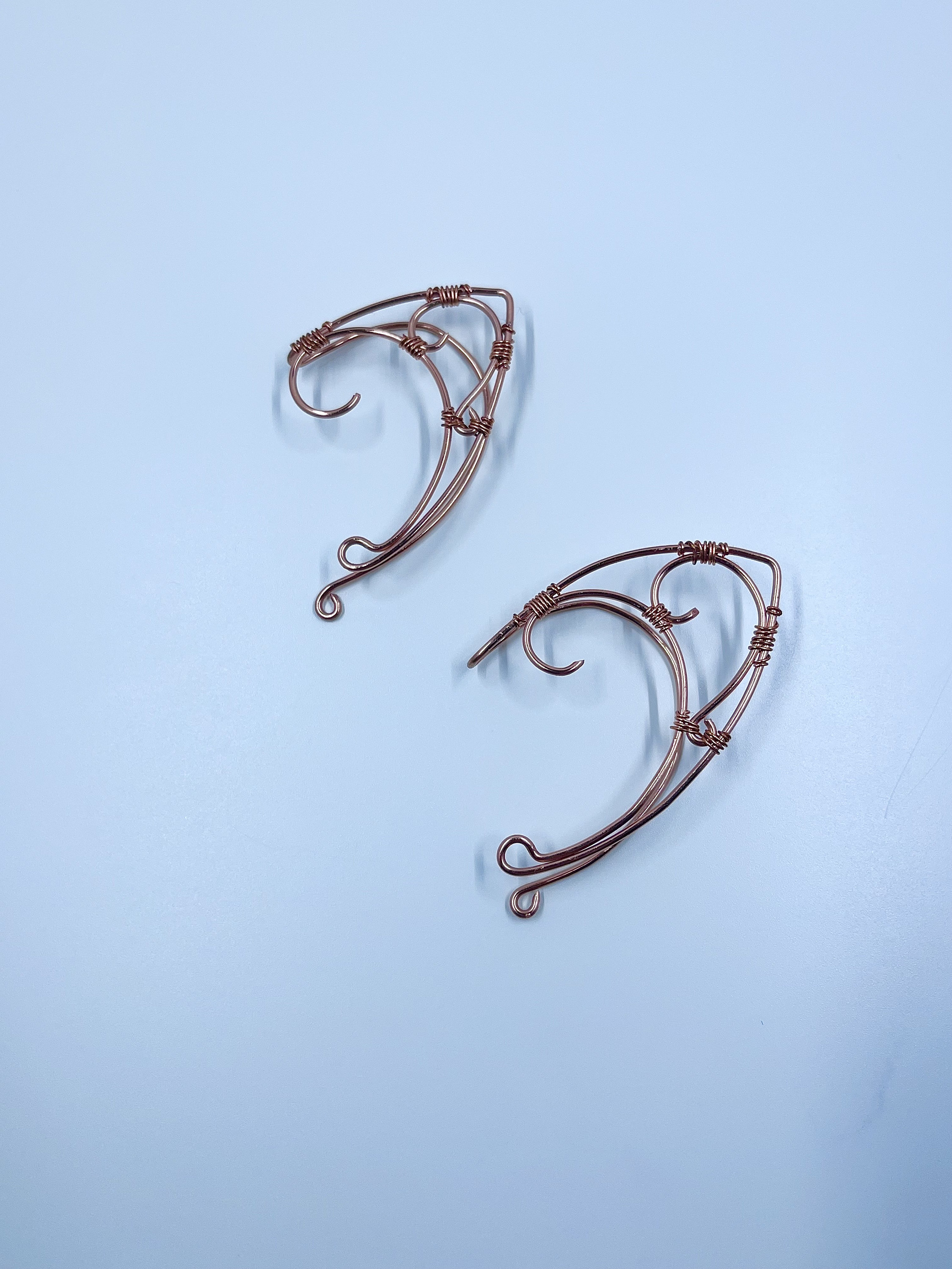 Copper Elf Ear Cuffs: Wire Wrapped Fantasy Cosplay Set - Etsy