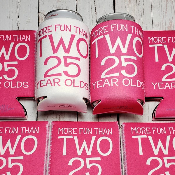 50th Birthday Koozie More Fun Than Two 25 Year Olds - Etsy