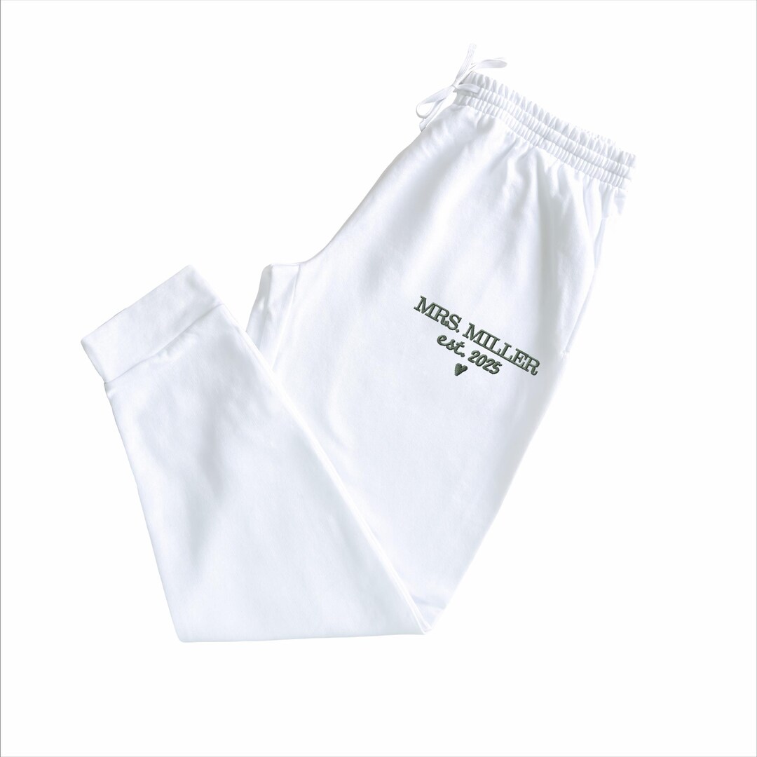 Bride Sweatpants, Embroidered Custom Bride Sweat Pants, Future Mrs ...