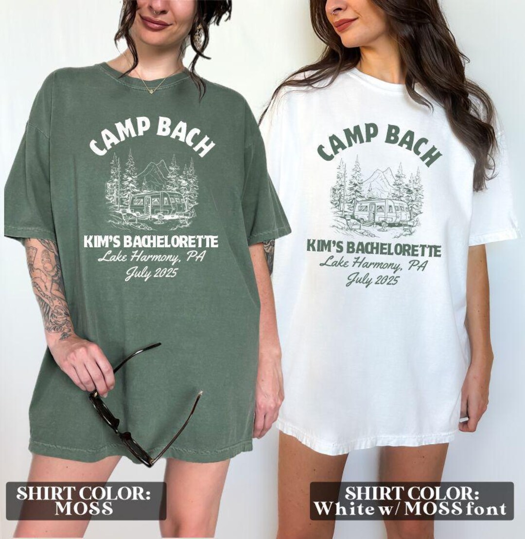 Camp Bach Cabin Bachelorette Party Shirts. Custom Camp Vintage ...