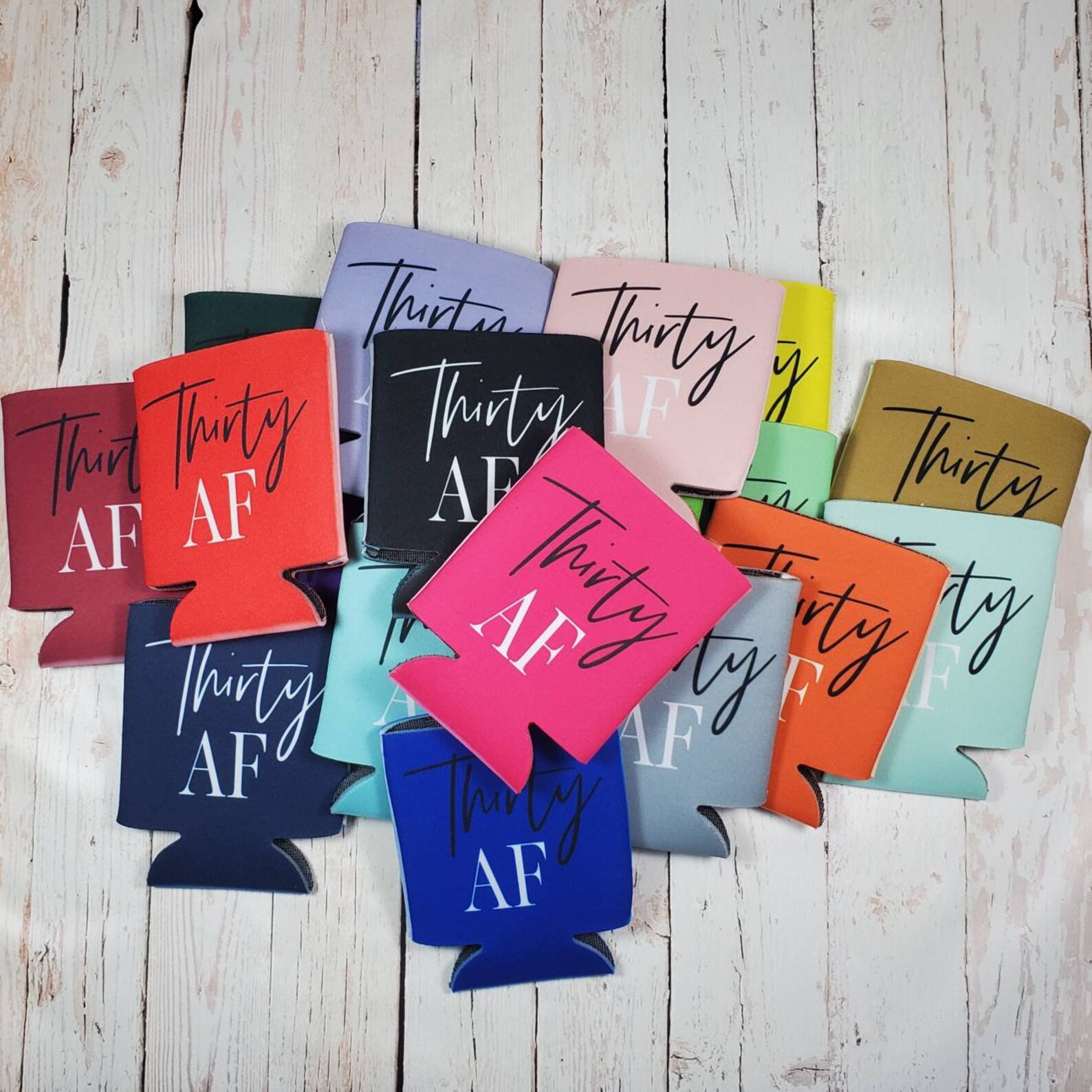Thirty AF Birthday Party Can Cooler Favors. Personalized With - Etsy
