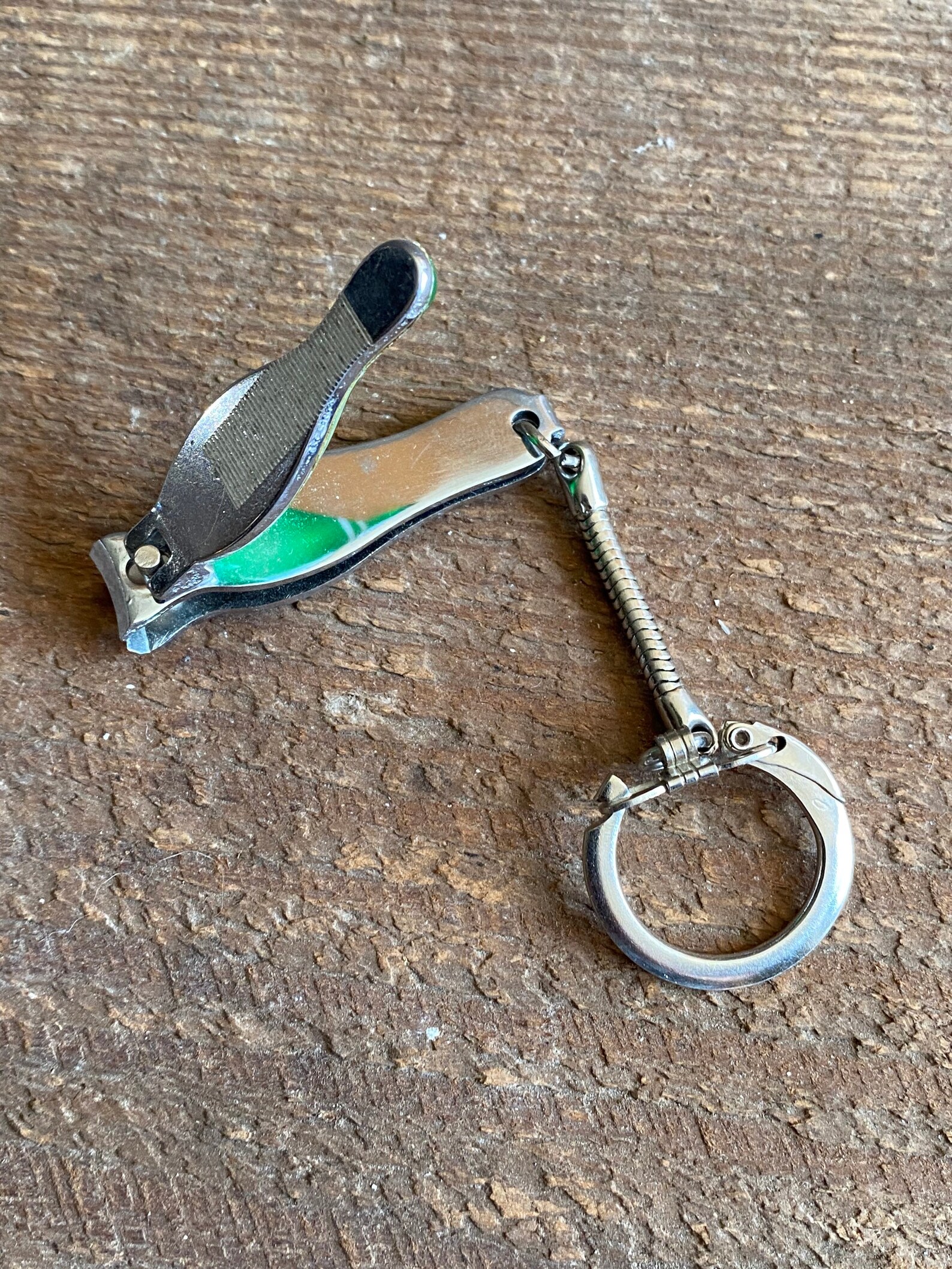 Vintage Bowling Pin Fingernail Clippers Keychain GREEN plastic | Etsy