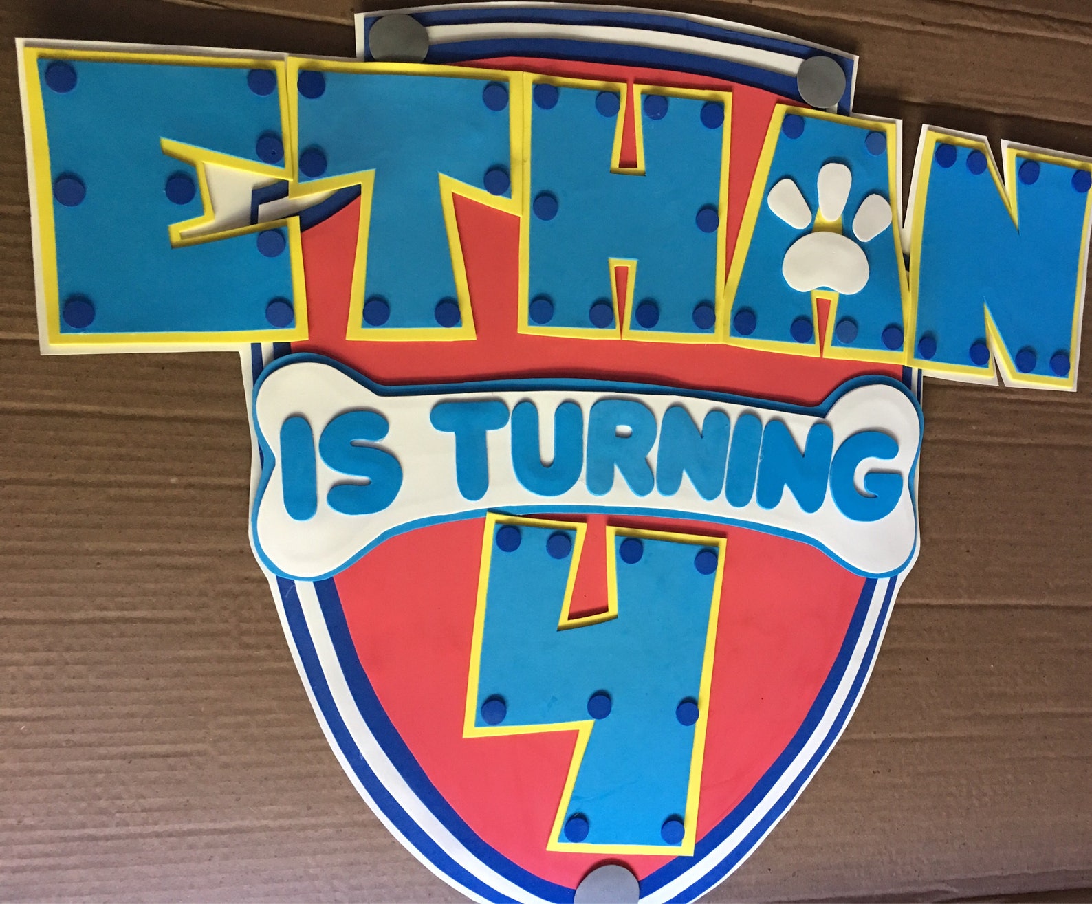 Paw patrol party sign | Etsy